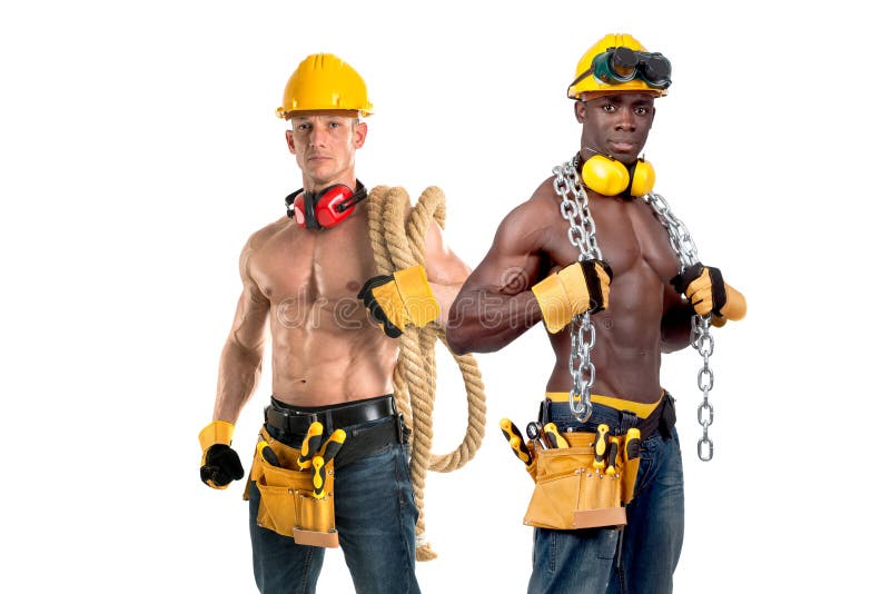 Strong Construction Workers Stock Image - Image of engineers ...
