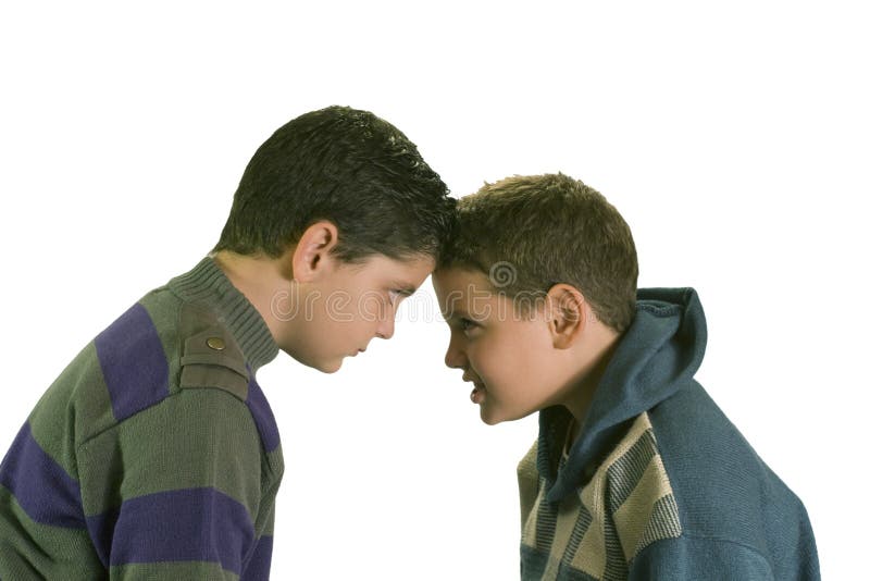 Two stubborn boys arguing stock image. Image of child - 6901389