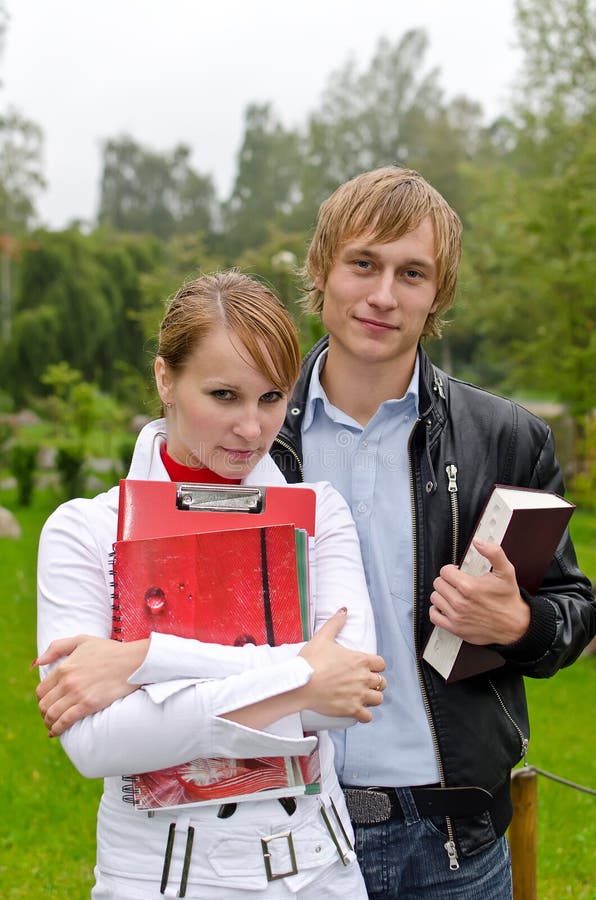 Two students stock image. Image of caucasian, book, pretty - 26516889