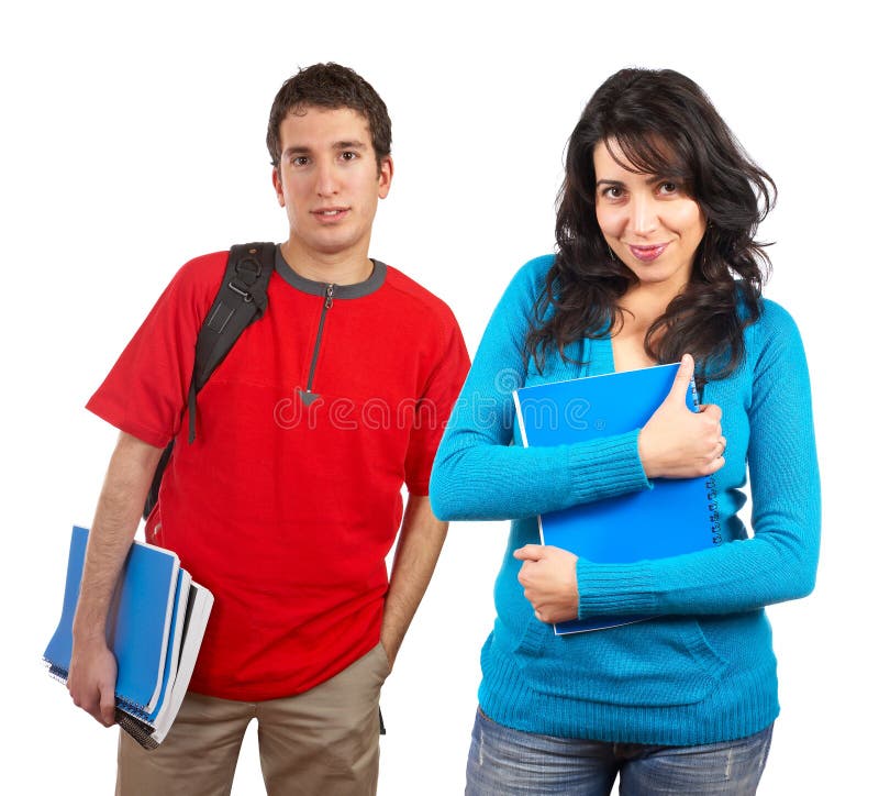 Two Smiling Students - Close Up - Horizontal Stock Photo - Image of ...