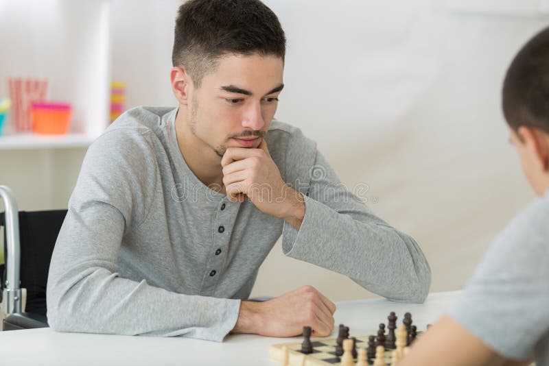Two Students Concentrated Playing Chess Stock Photo - Image of game ...