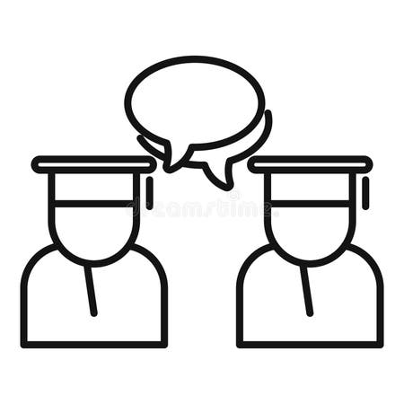 Two Students Talking Stock Illustrations – 251 Two Students Talking ...