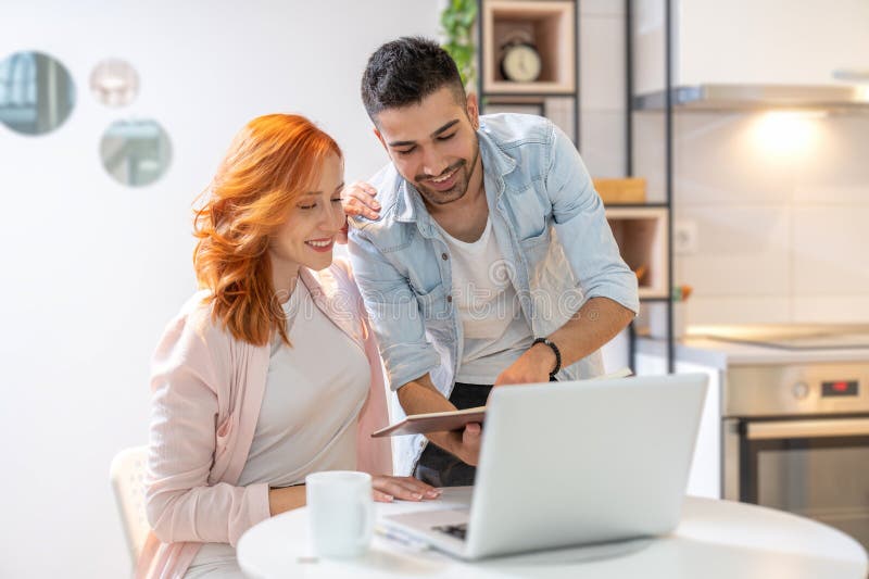 Two Students Doing Homework Together and Helping Each Other Sitting in ...
