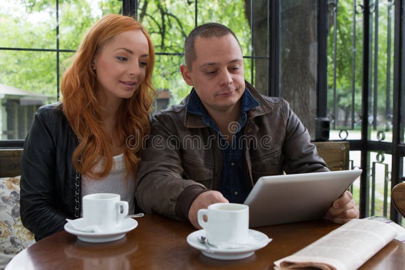 Two Students Drinking Coffee Stock Photo - Image of gathering, girl ...