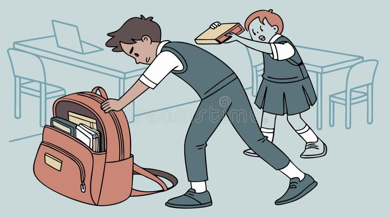 Two Students Exchanging Books Collaboration Learning Education Vector ...