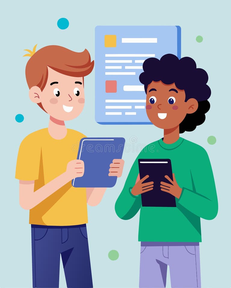 Students Discussing Project Stock Illustrations – 96 Students ...