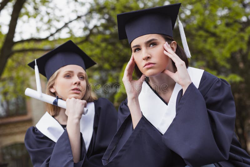 Two Students Feeling Lost after Graduation Stock Photo - Image of plan ...