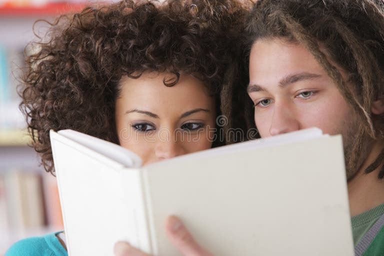 Two Students Learning Together Stock Image - Image of reading, group ...