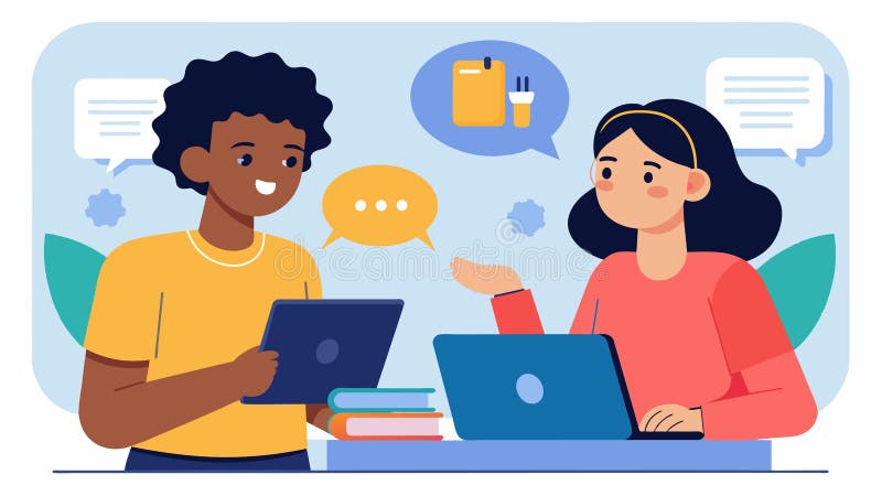 Two Students Roleplaying a Conversation Using Inclusive Language and ...