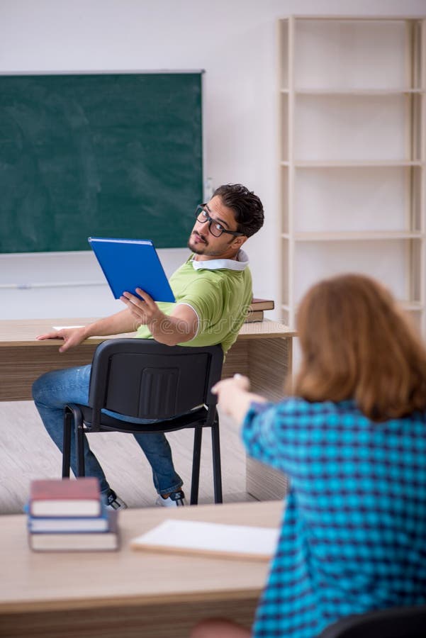 The Students Sitting and Studying in Classroom College Stock Image ...