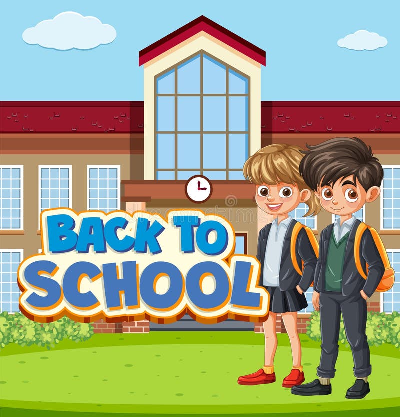 Two students standing stock vector. Illustration of classmates - 332494345