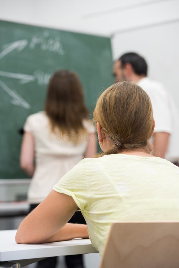 Two Students Studying and Learning in University Stock Image - Image of ...