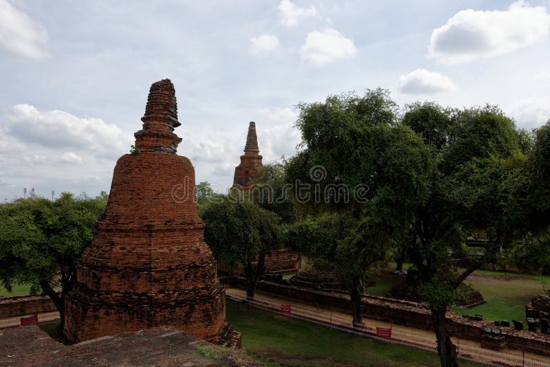 The two stupa. stock image. Image of ancient, buddhism - 107818403