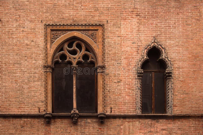 Two Styles of Windows in Verona Italy Stock Image - Image of italian ...