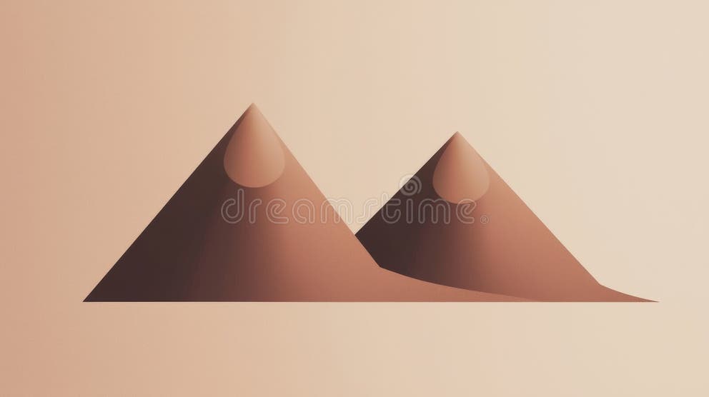 Two Stylized Cones Merging into a Single Shape Create an Interesting ...