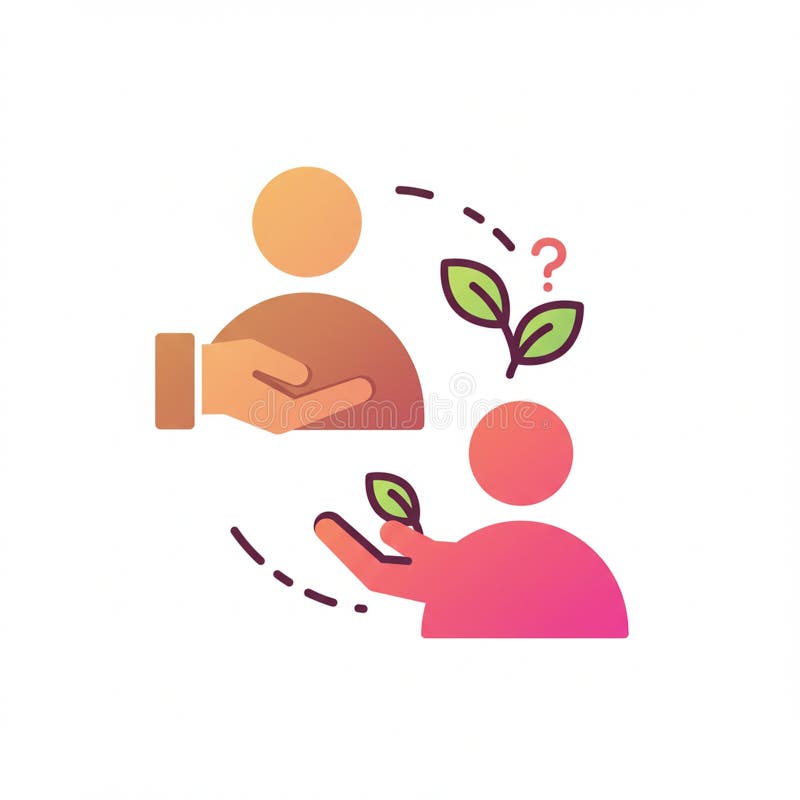 Two Stylized Human Figures are Shown in a Minimalist Design. One Figure ...