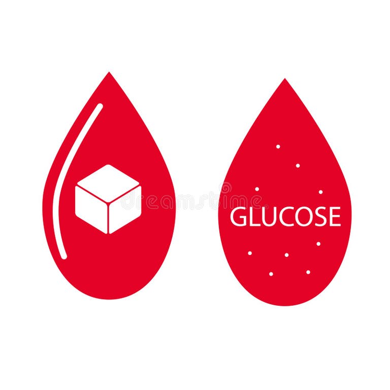 Glucose Blood Drop Flat Design Stock Vector - Illustration of ...