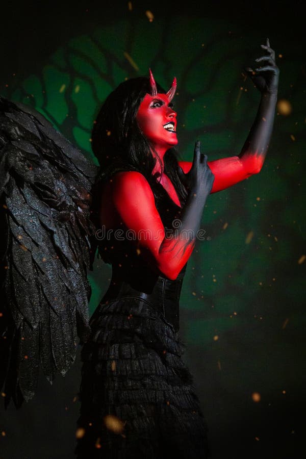 Lady Demon, Creative Photosession Stock Image - Image of lady, beauty ...