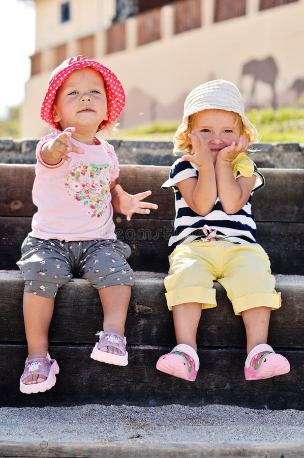 Two summer baby stock photo. Image of cute, family, friendship - 39245412