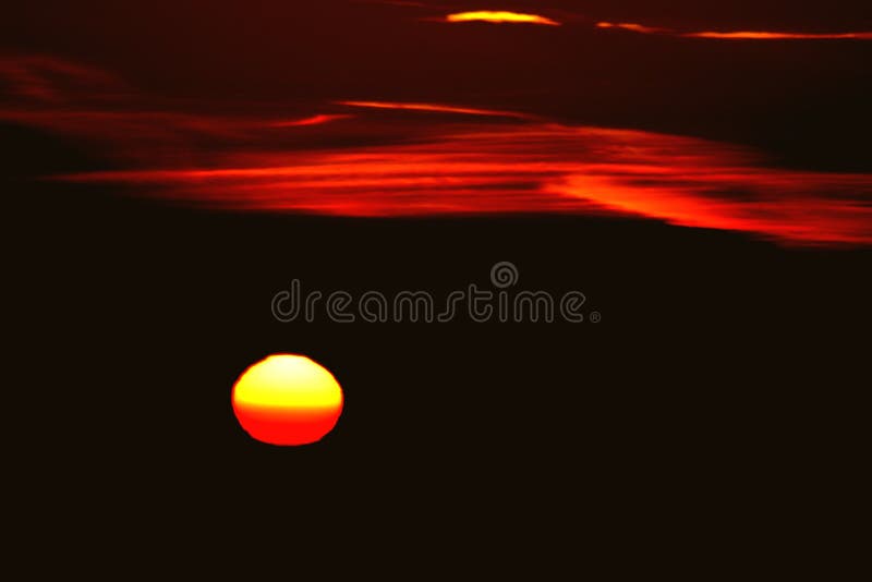 Two Sunsets stock image. Image of hazy, rich, natural - 7369551