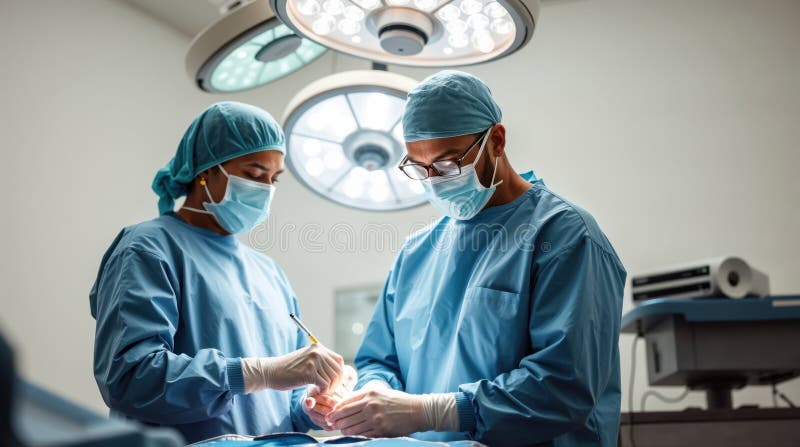 Two Surgeons Operating on a Patient Stock Photo - Image of care ...
