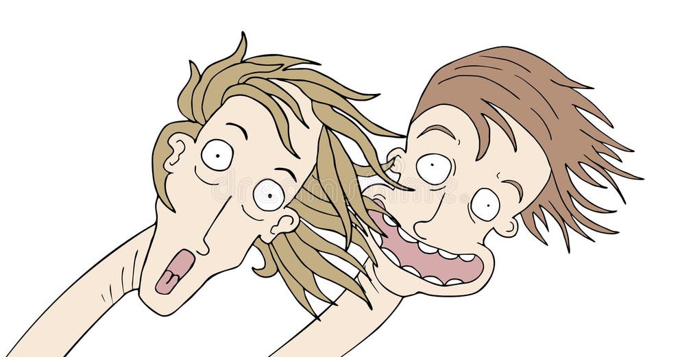 Two surprised faces stock vector. Illustration of happy - 349985524