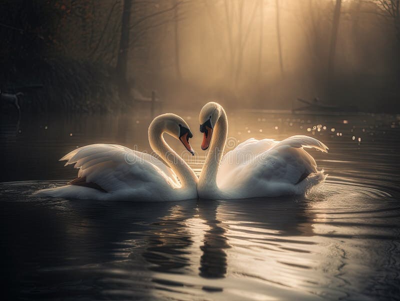 Swan Love Beauty Luxury Business Modern Logo Stock Vector ...