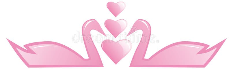 Two swans stock vector. Illustration of vector, icon - 36801318