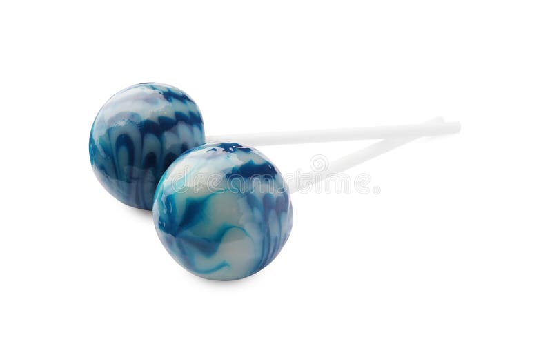 Two Sweet Colorful Lollipops Isolated on White Stock Photo - Image of ...