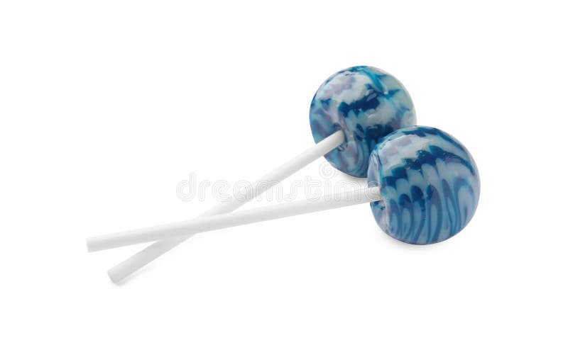 Two Sweet Colorful Lollipops Isolated on White Stock Image - Image of ...