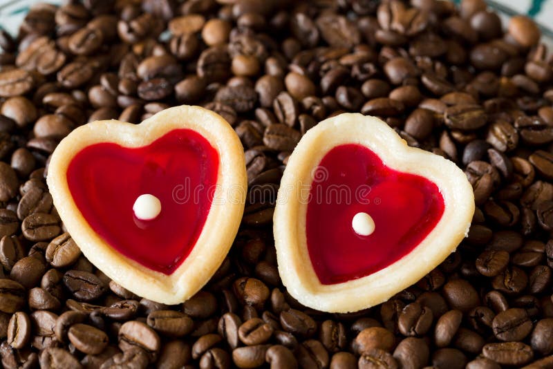 Two sweet hearts stock image. Image of cutout, baked - 40572445