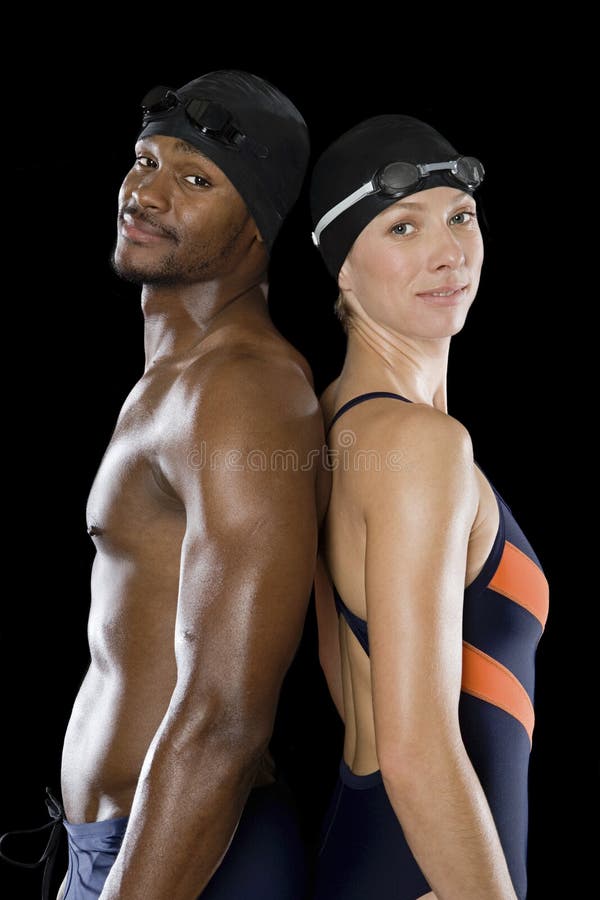 Two swimmers stock photo. Image of full, dynamic, background - 62561560