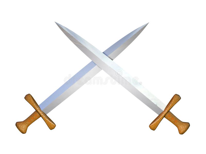 Two swords stock illustration. Illustration of fight, strike - 2855642