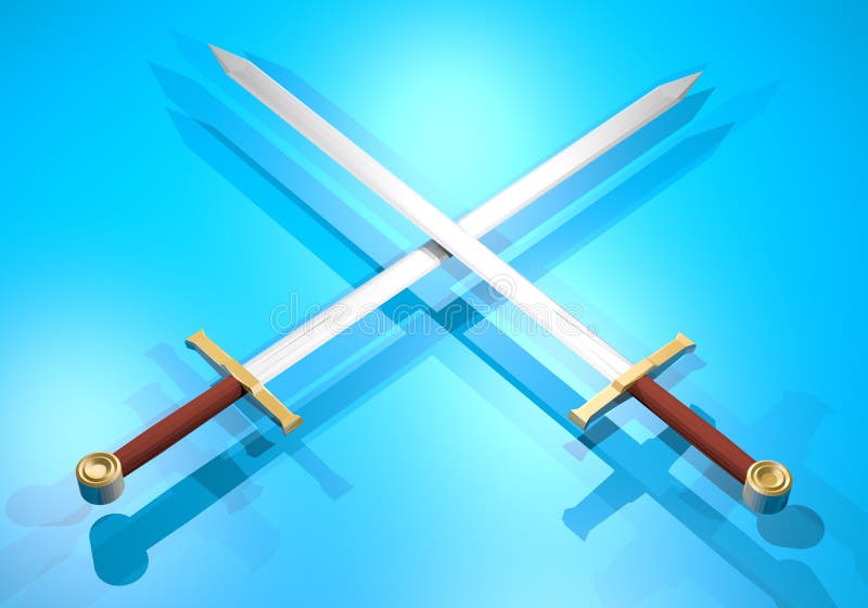 Two swords stock illustration. Illustration of graphic - 42139993