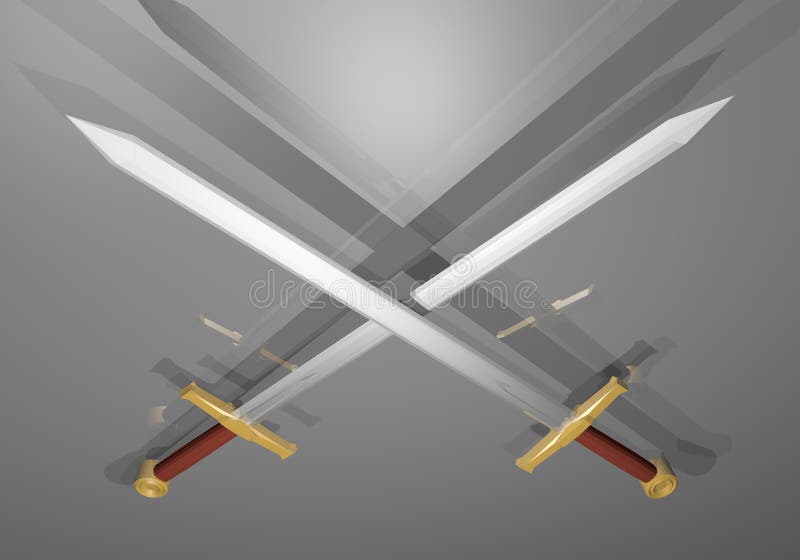 Two swords stock illustration. Illustration of shiny - 42982460