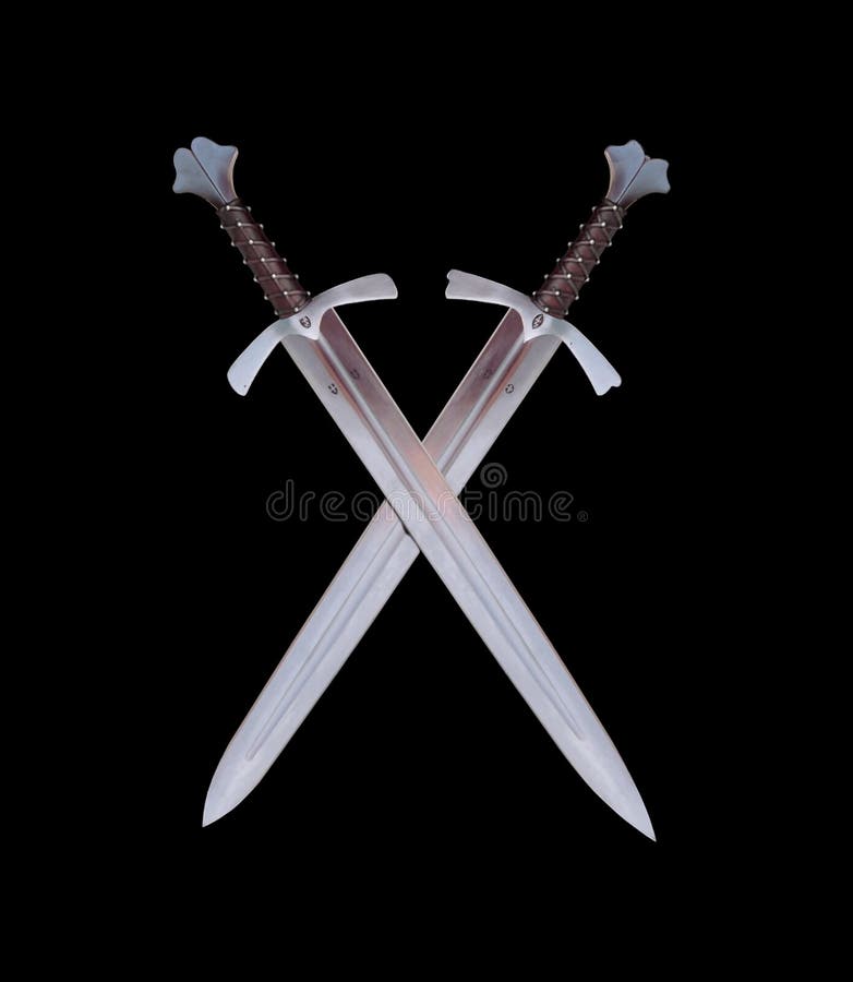 Two swords emblem stock illustration. Illustration of game - 84893192
