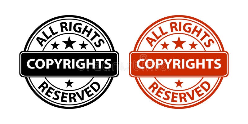 Two Symbol Copyrights Reserved Vector Illustration for Elements Design ...