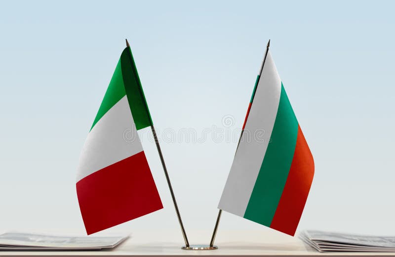 Flags of Italy and Bulgaria Stock Image - Image of convention ...