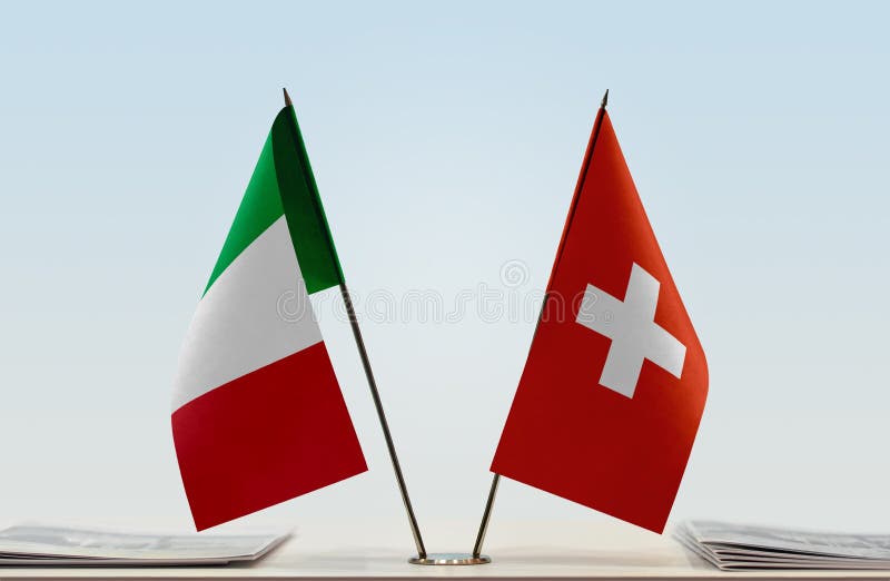 Flags of Italy and Switzerland Stock Image - Image of cloth, flags ...
