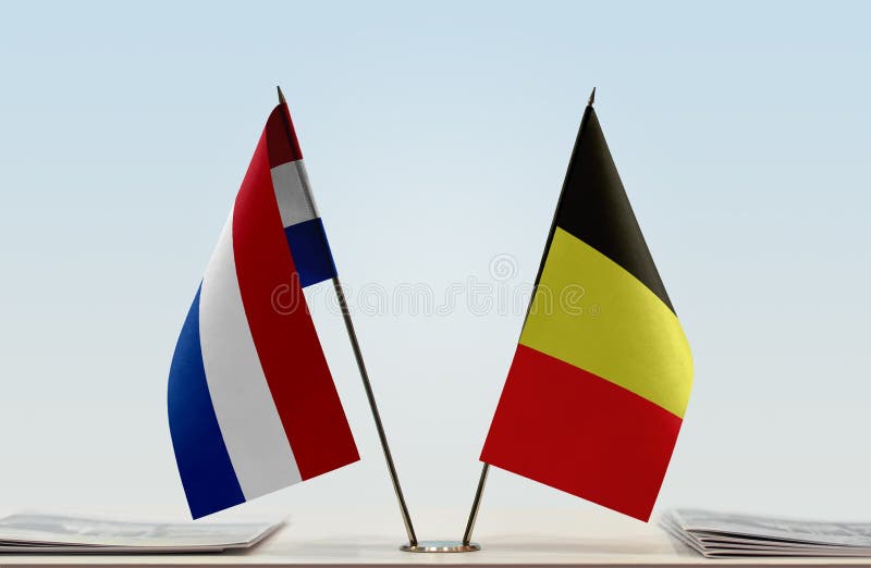Flags of Netherlands and Belgium Stock Photo - Image of sanctions ...
