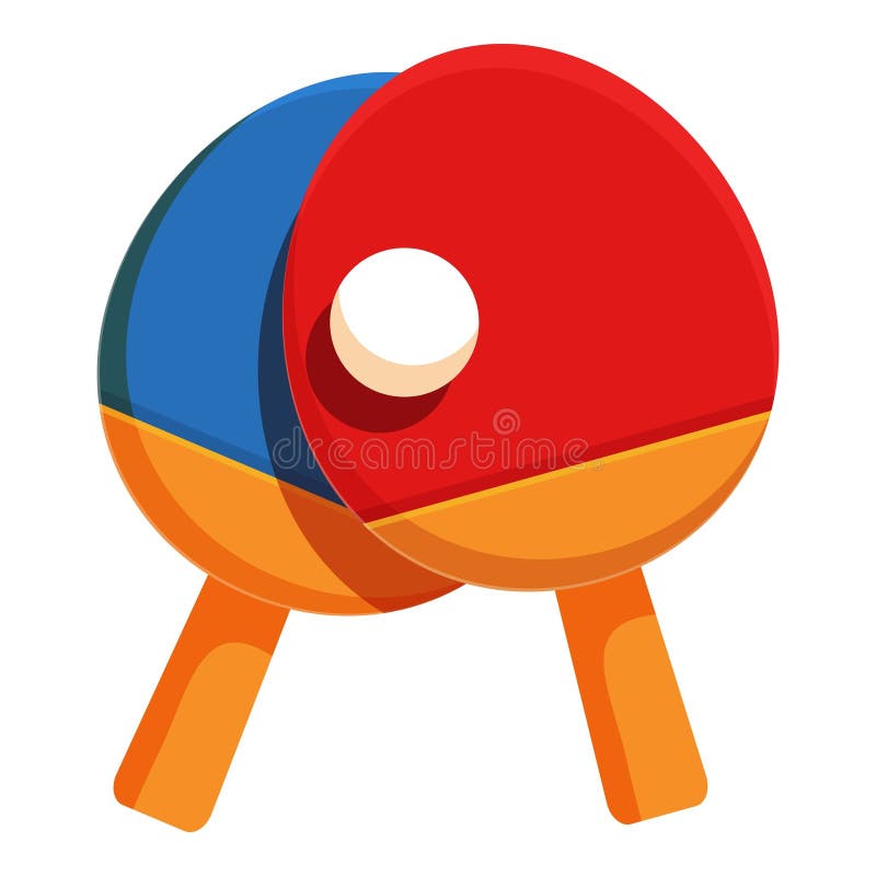 Two Table Tennis Rackets and a Ball are Ready for a Game Stock Vector ...