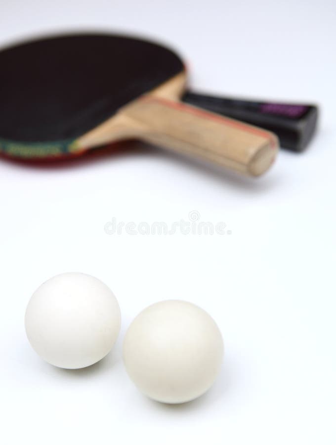 Two Table Tennis Rackets and Balls Stock Photo - Image of isolated ...