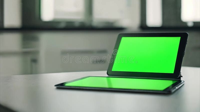 Two Tablets on a Kitchen Counter Stock Footage - Video of productivity ...