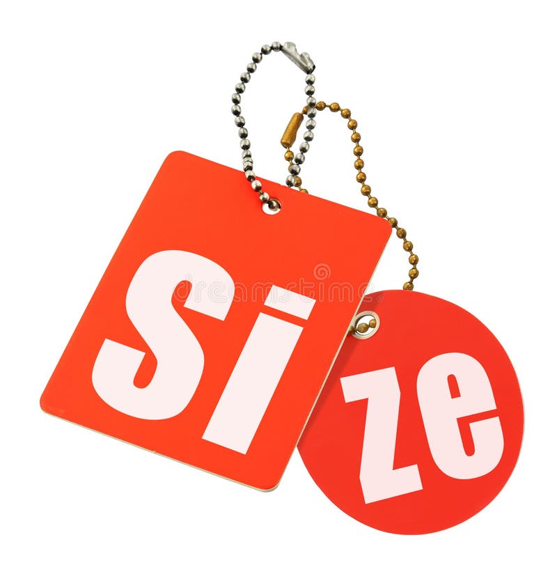 Two Tags with Size Inscription Stock Photo - Image of size ...