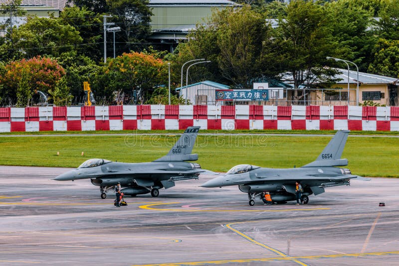 Two Taiwan Air Force Fighters in the Square Editorial Photography ...