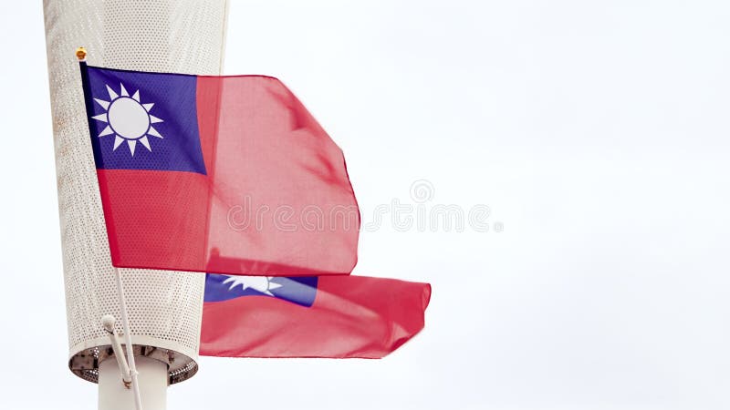 Two Taiwan Flags Fluttering Side by Side, Symbolizing Unity and Pride ...