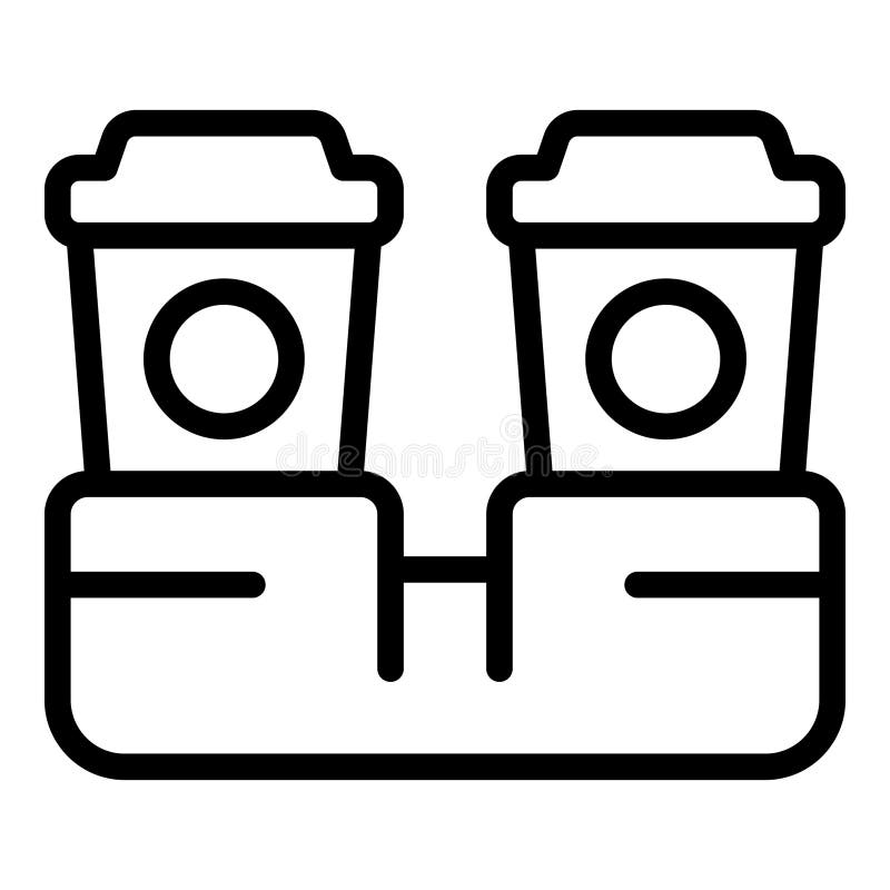 Two Takeaway Coffee Cups Icon Stock Vector - Illustration of ...