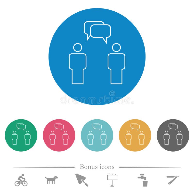 Two Round Chat Bubbles Vector Stock Illustrations – 203 Two Round Chat ...