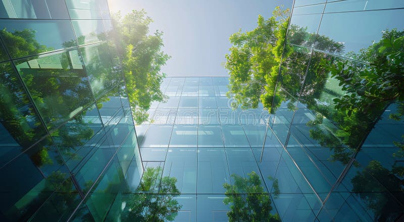 Cityscape Two Tall Buildings Covered Green Plants Stock Photos - Free ...