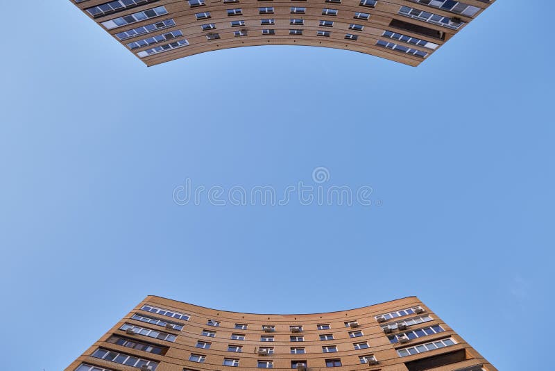 Two Apartment Buildings Stand Opposite Each Other Stock Image - Image ... Two Apartment Buildings Stand Opposite Each Other Stock Image - Image ...